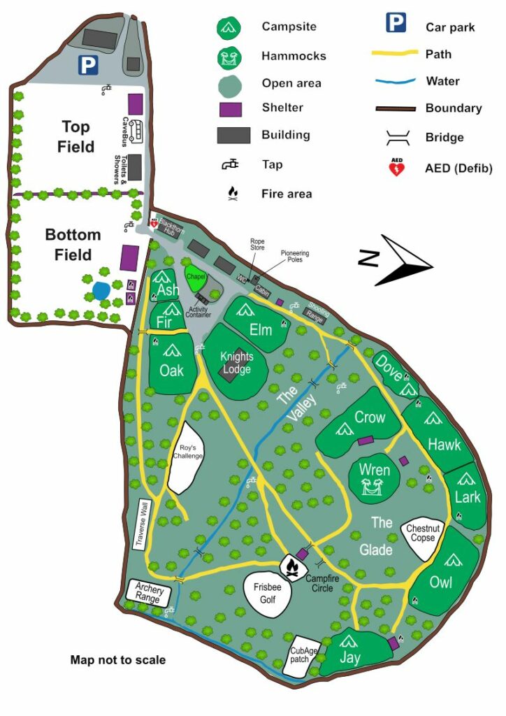 Updated Overstone Map | Overstone Scout Campsite & Activity Centre